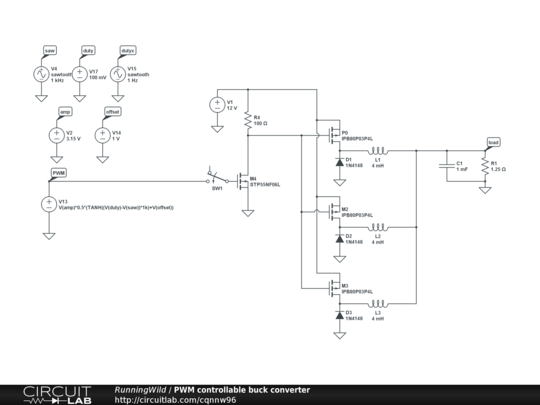PWM controllable buck converter - CircuitLab