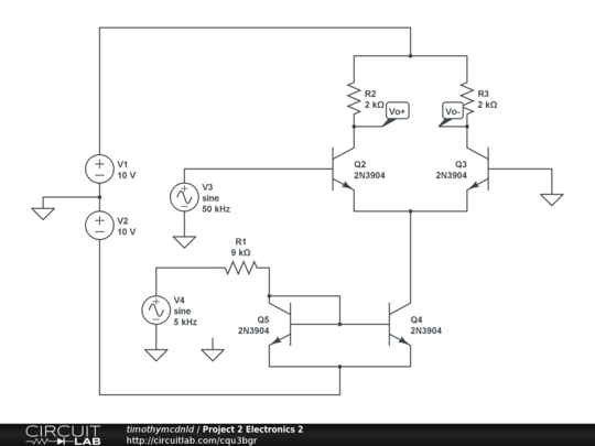 Project 2 Electronics 2 - CircuitLab