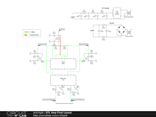 OTL Amp Final Layout - CircuitLab