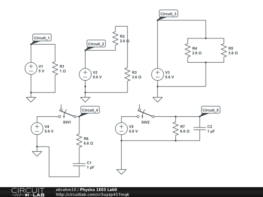 Physics 1E03 Lab0 - CircuitLab