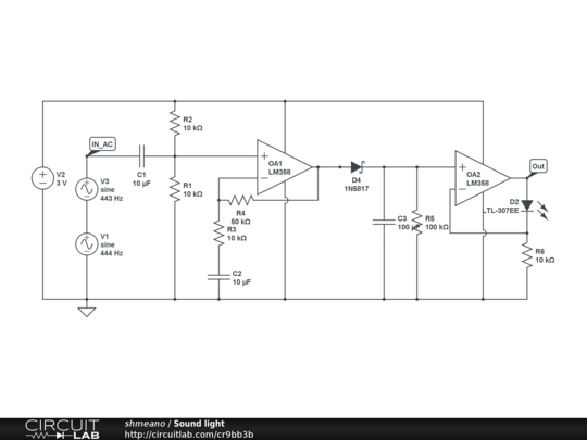 Sound light - CircuitLab