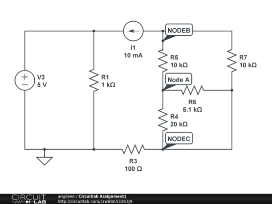 Circuitlab Assignment1 - CircuitLab