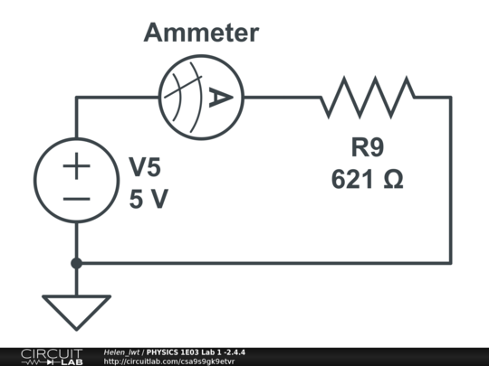 PHYSICS 1E03 Lab 1 -2.4.4 - CircuitLab
