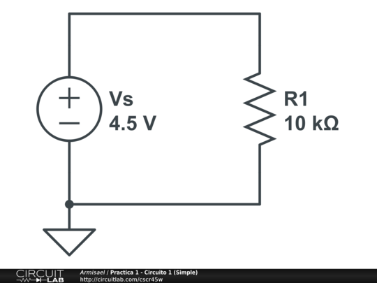 Practica 1 - Circuito 1 (Simple) - CircuitLab