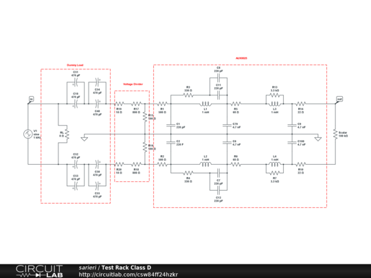 Test Rack Class D - CircuitLab