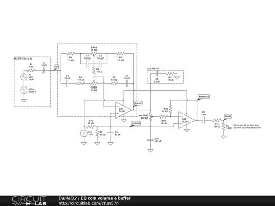 EQ com volume e buffer - CircuitLab