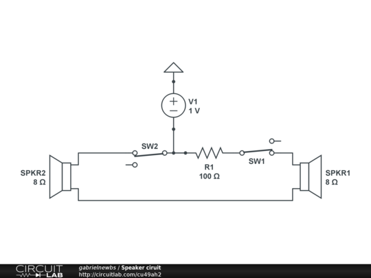 Speaker ciruit - CircuitLab