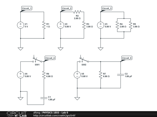 PHYSICS 1E03 - Lab 0 - CircuitLab