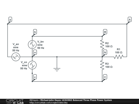 Michael-John Hayes 16363863 Balanced Three Phase Power System - CircuitLab