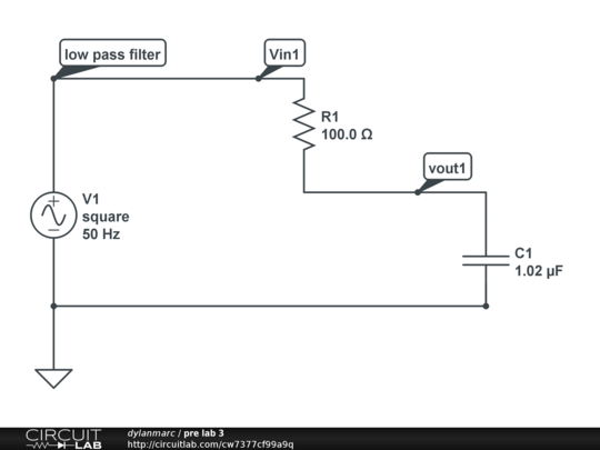 pre lab 3 - CircuitLab