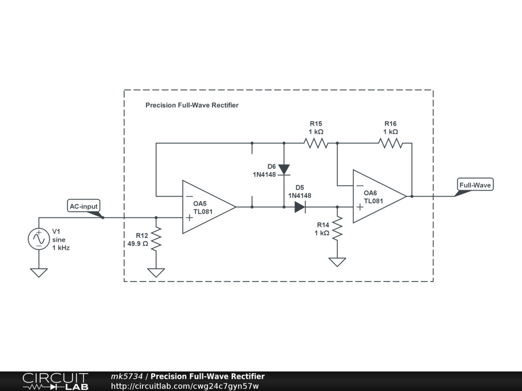 Precision Full Wave Rectifier Circuit Diagram Circuit Diagram