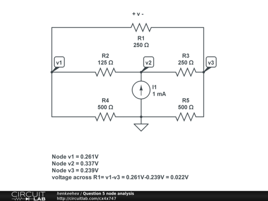 Question 5 node analysis - CircuitLab