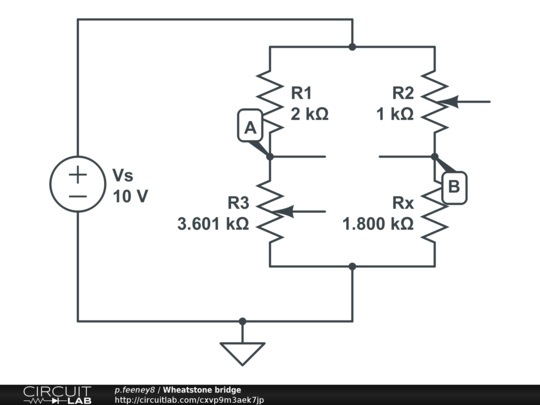 Wheatstone bridge - CircuitLab