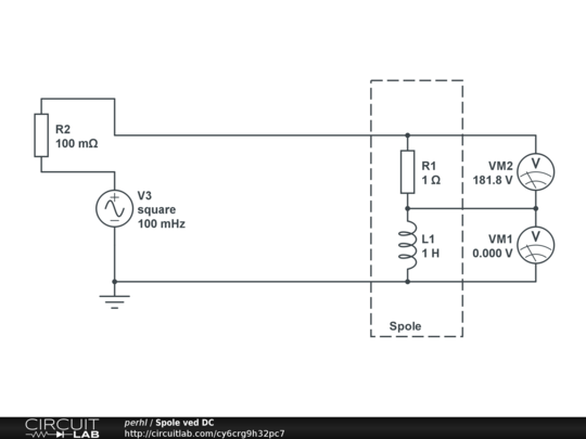 Spole ved DC - CircuitLab