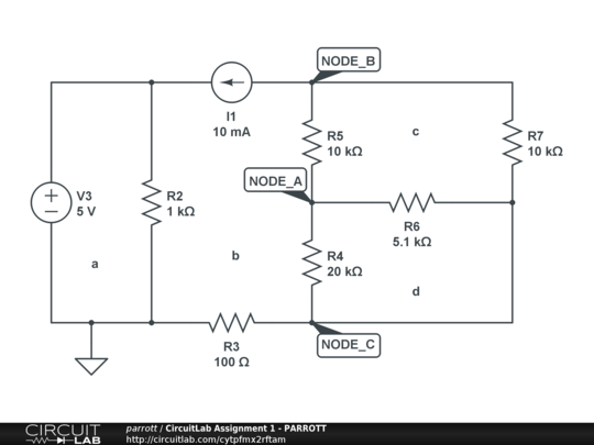 Circuitlab Assignment 1 Parrott Circuitlab