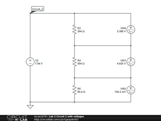 Lab 2 Circuit 2 with voltages - CircuitLab