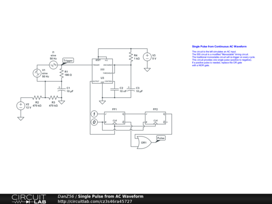 Single Pulse from AC Waveform - CircuitLab