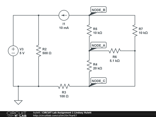 CIRCUIT Lab Assignment 1 Lindsey Hulett - CircuitLab