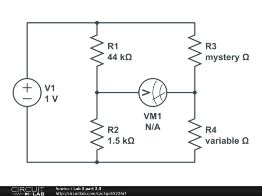 Lab 3 part 2.3 - CircuitLab