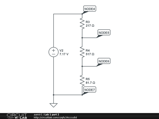 Lab 1 part 2 - CircuitLab