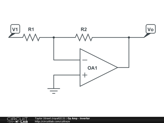 Op Amp - Inverter - CircuitLab