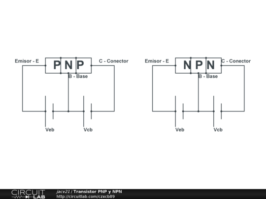Transistor PNP y NPN - CircuitLab